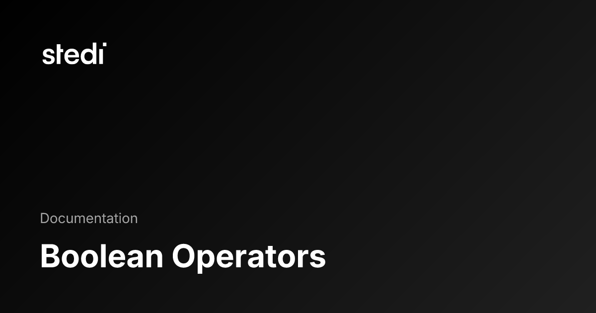 Boolean Operators