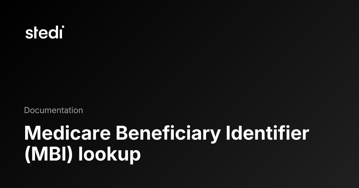 Medicare Beneficiary Identifier (MBI) lookup
